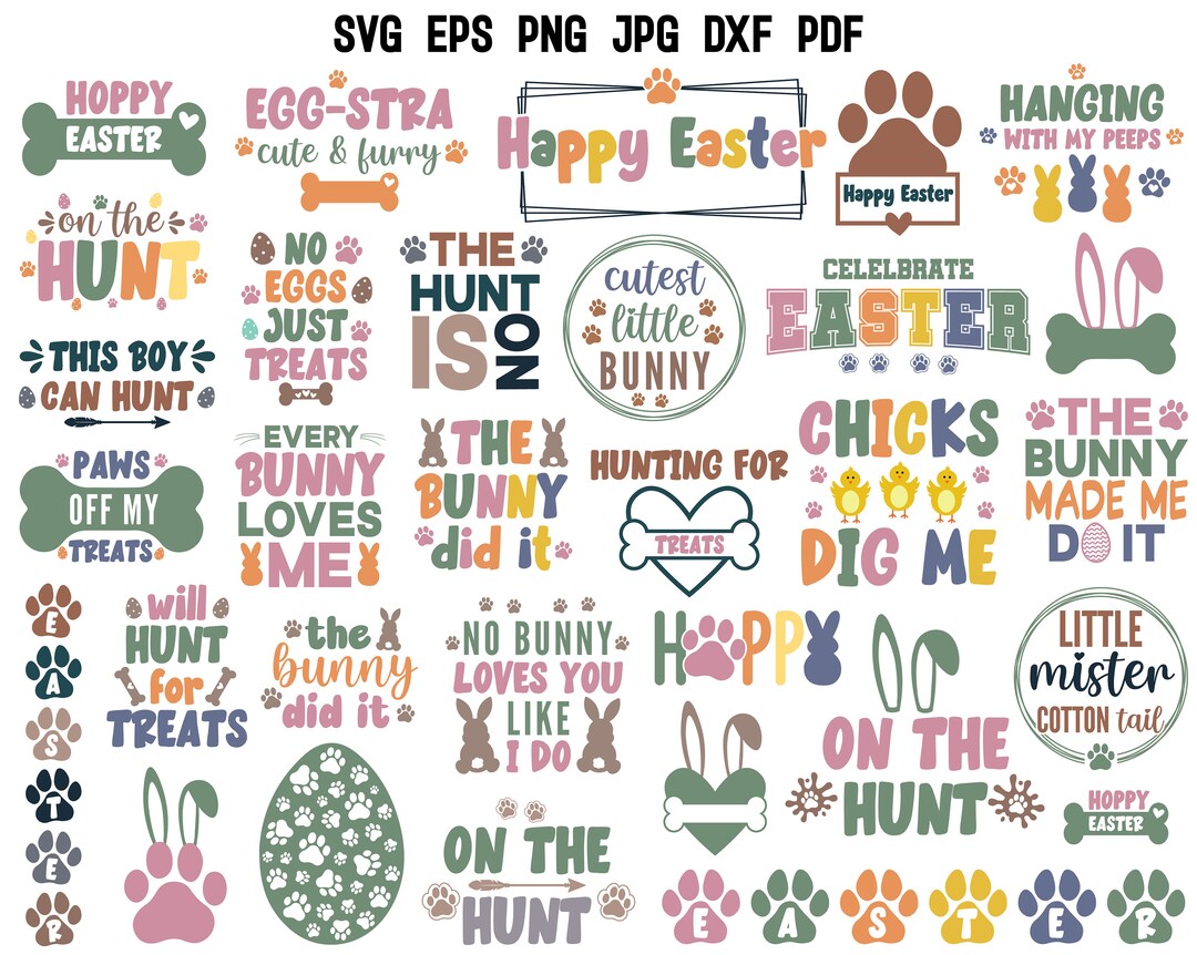 Easter Dog SVG | Easter Dog Bandana SVG | Dog Svg | Retro Easter Svg ...