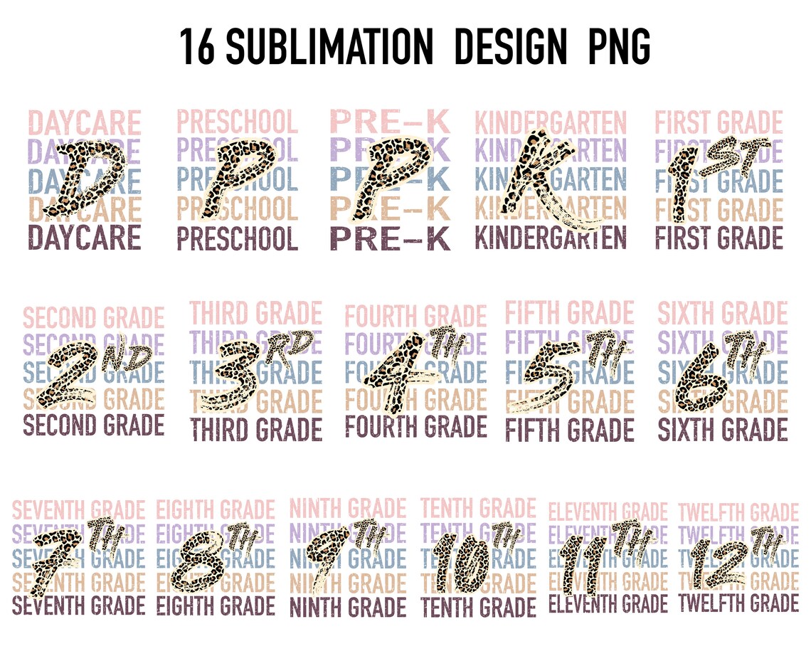 Back to School Sublimation Design PNG Preschool Png Kindergarten ...