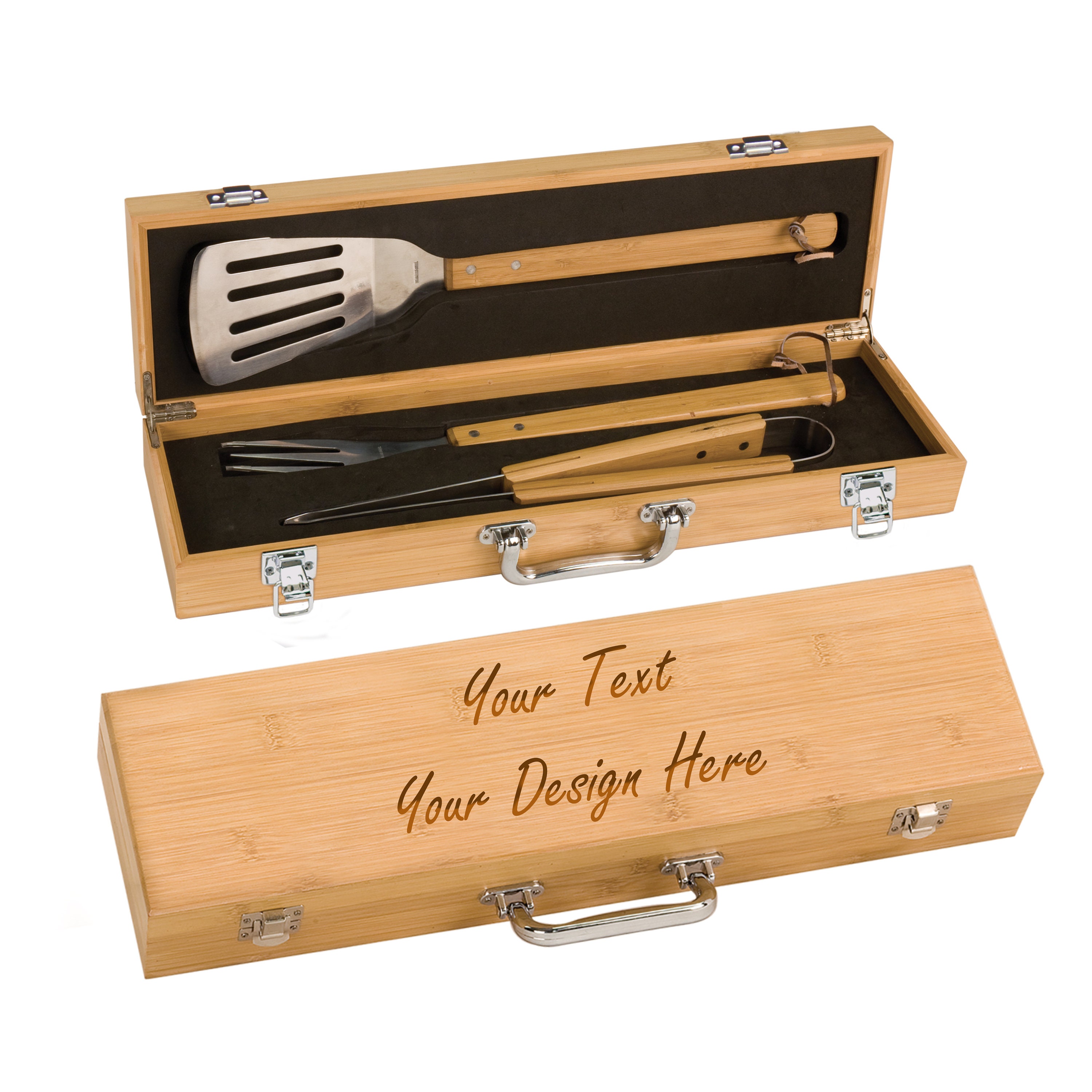 Custom BBQ Tools Box | Personalized BBQ Set | Personalized Father's Day ...