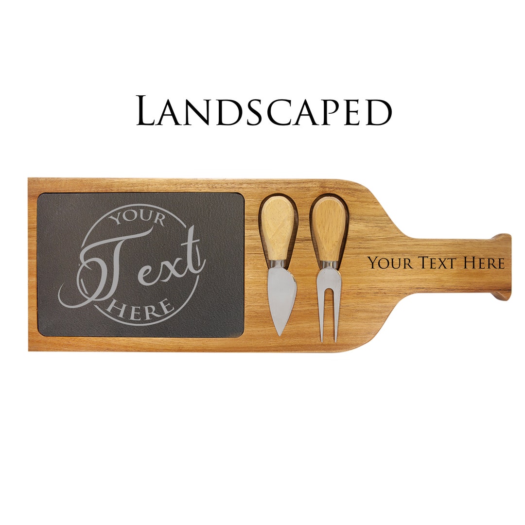 Custom Cheese Cutting Board With Cheese Knives | Cutting Board | Cheese ...