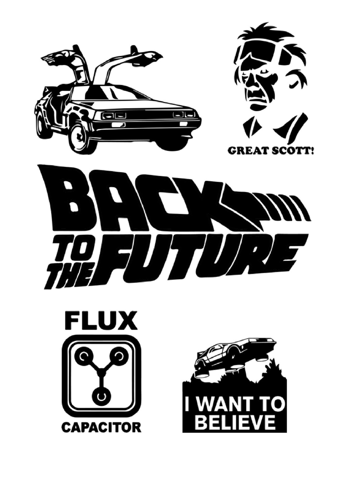 Back to the Future SVG Vector Files | Etsy