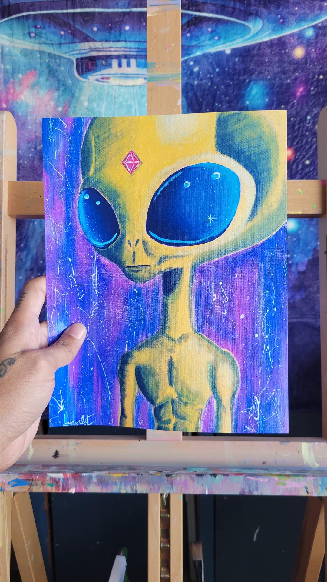 Alien Galaxy Splatter Art Print - Etsy