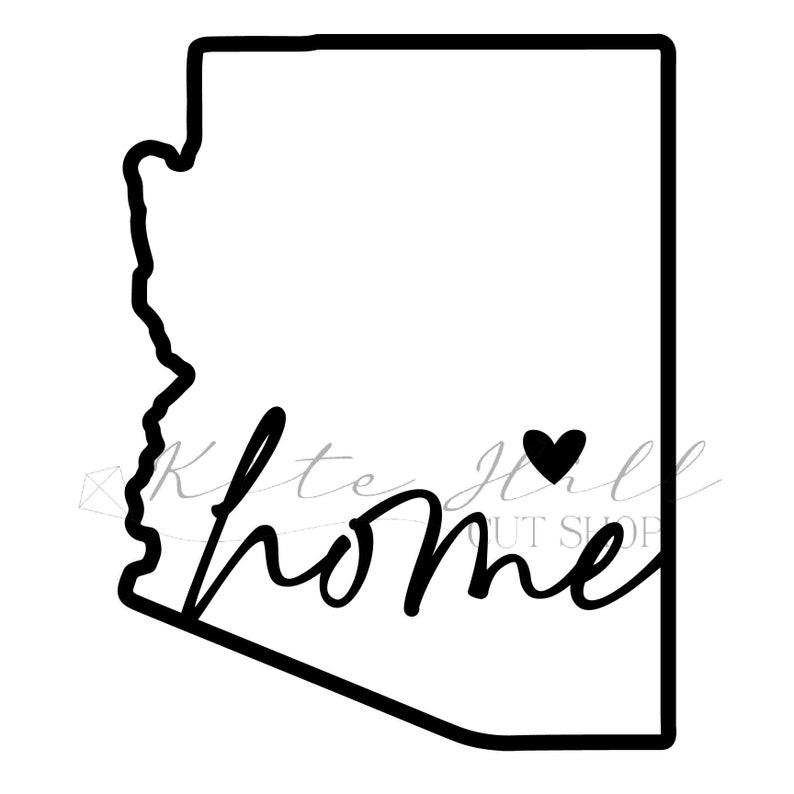 INSTANT DOWNLOAD Arizona Home Svg, Png, Dxf Cut File, Silhouette and ...