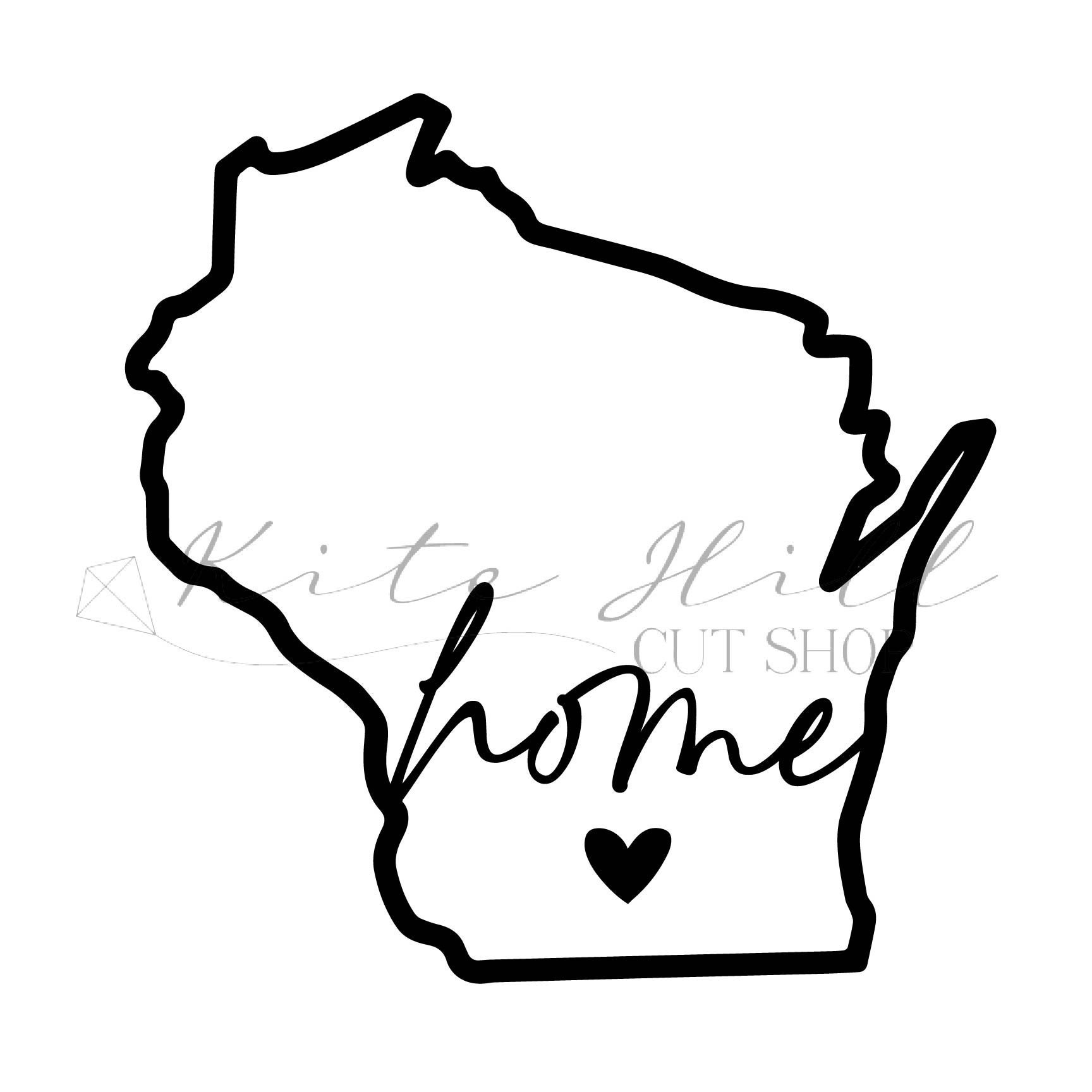 INSTANT DOWNLOAD Wisconsin Home Svg, Png, Dxf Cut File, Silhouette and ...