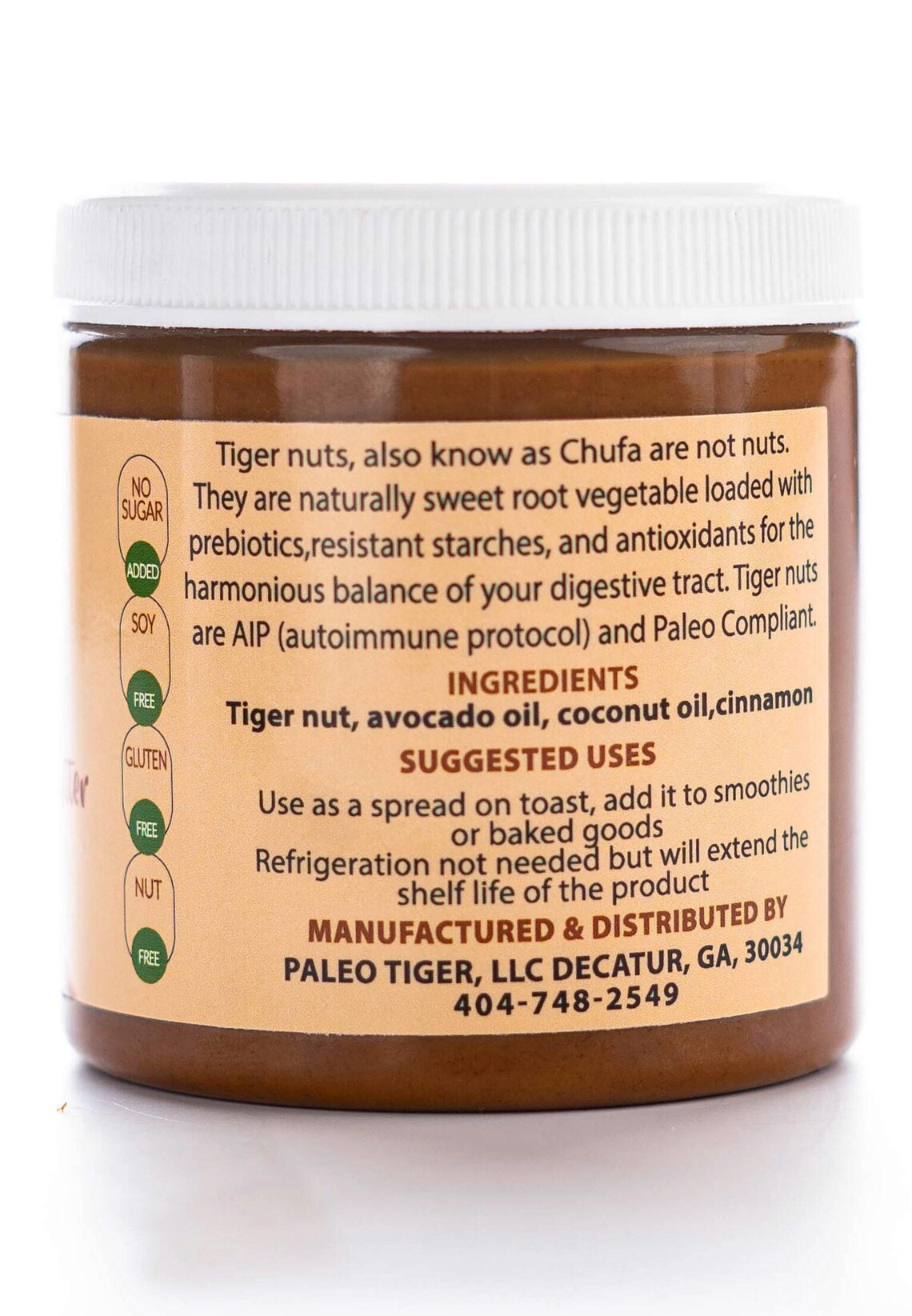 Tiger Nut Butter (cinnamon) AIP Friendly, Plant-based Protein Butter ...