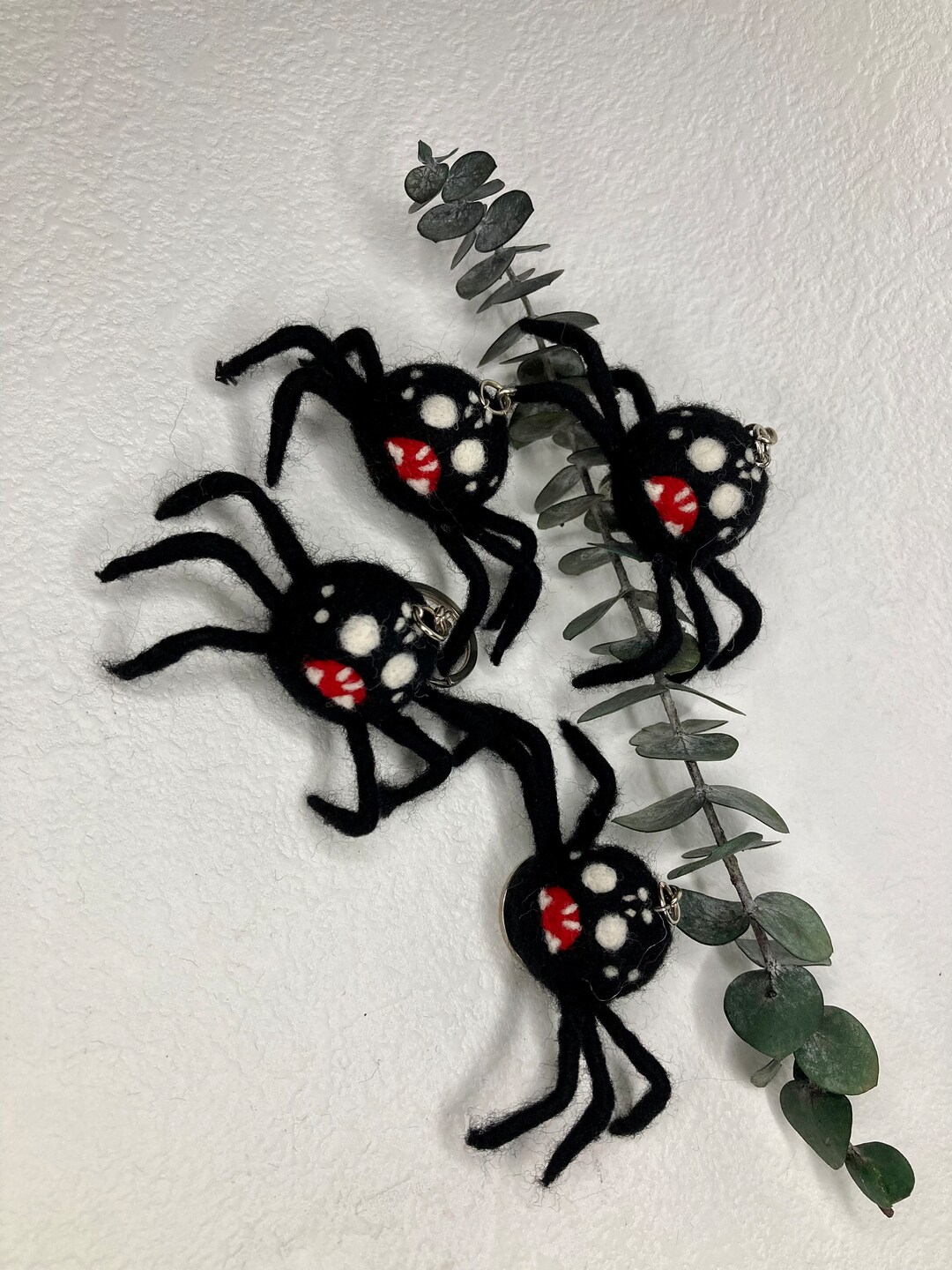 Needle Felted Spider Wool Spider Keychain Felted Spider - Etsy