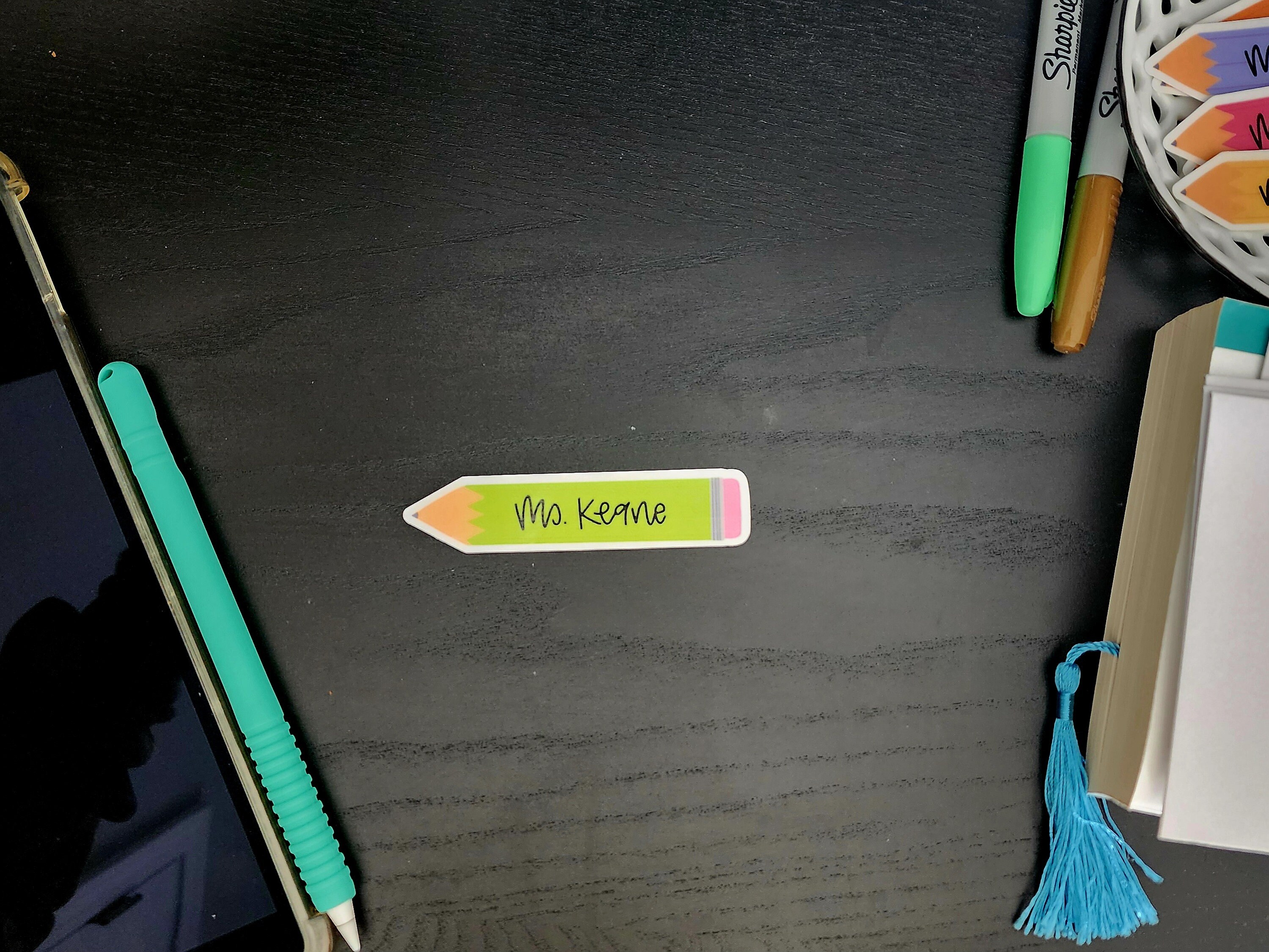 CUSTOM Pencil Sticker: Back to School Custom Sticker Teacher Gifts Kids ...