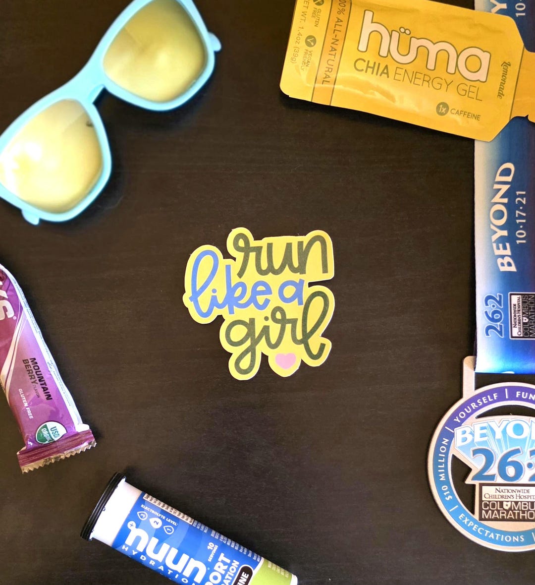 RUN LIKE a GIRL Sticker// Runner Girl Half Marathon Marathoner Runner ...