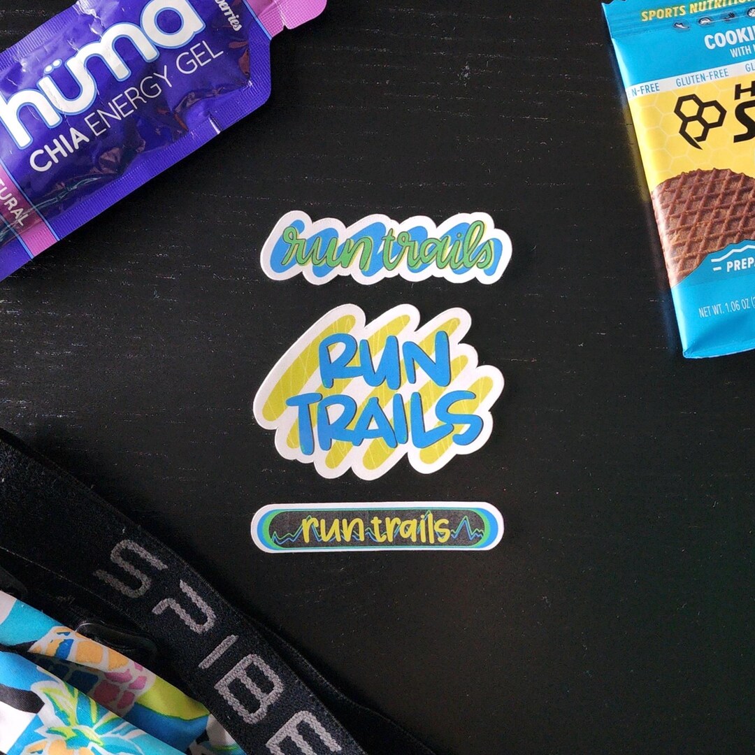 RUN TRAILS Sticker Pack // 3 Trail Running Runner Sticker Gifts Half ...