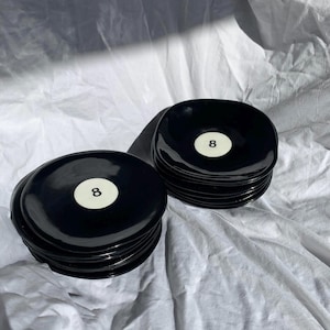 Billiard Ball Deep Plate, Handmade Stoneware Ceramic, Tableware - Etsy