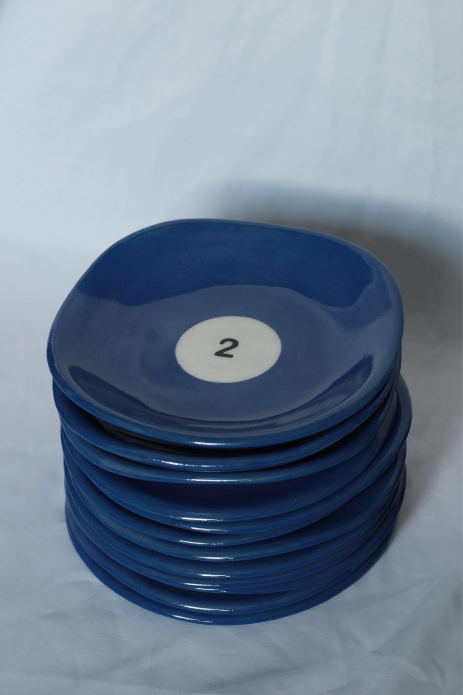 Billiard Ball Deep Plate, Handmade Stoneware Ceramic, Tableware - Etsy