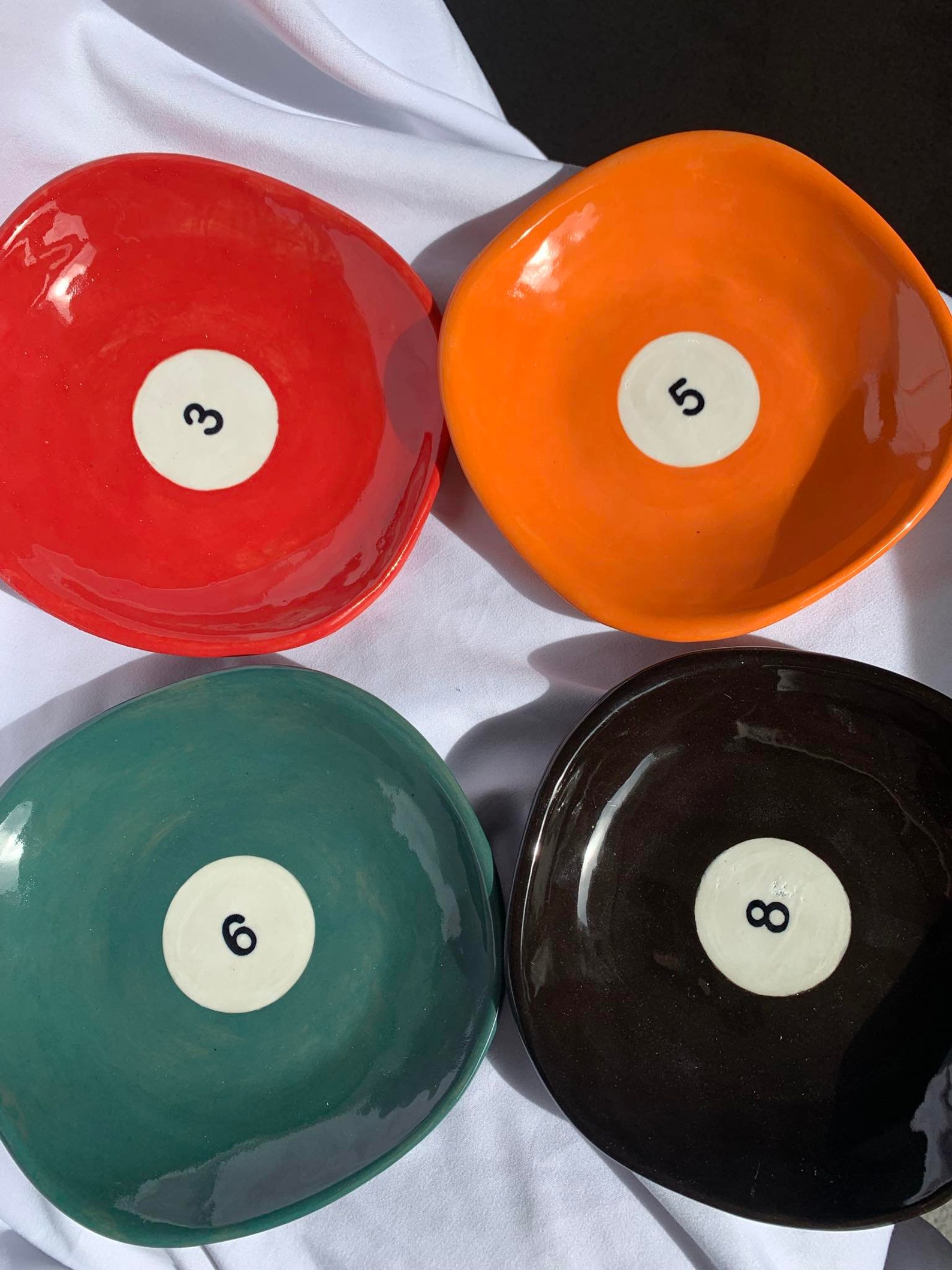 Billiard Ball Deep Plate, Handmade Stoneware Ceramic, Tableware - Etsy