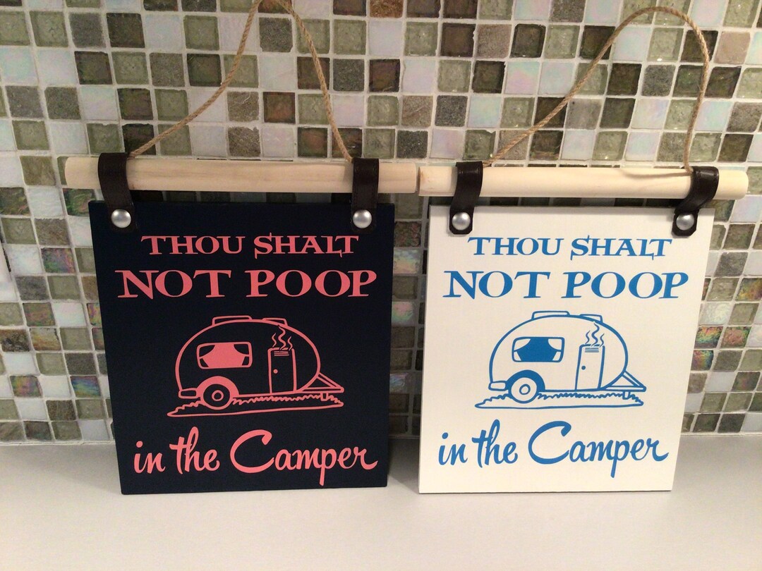 Thou Shalt Not Poop in the Camper Decor - Etsy