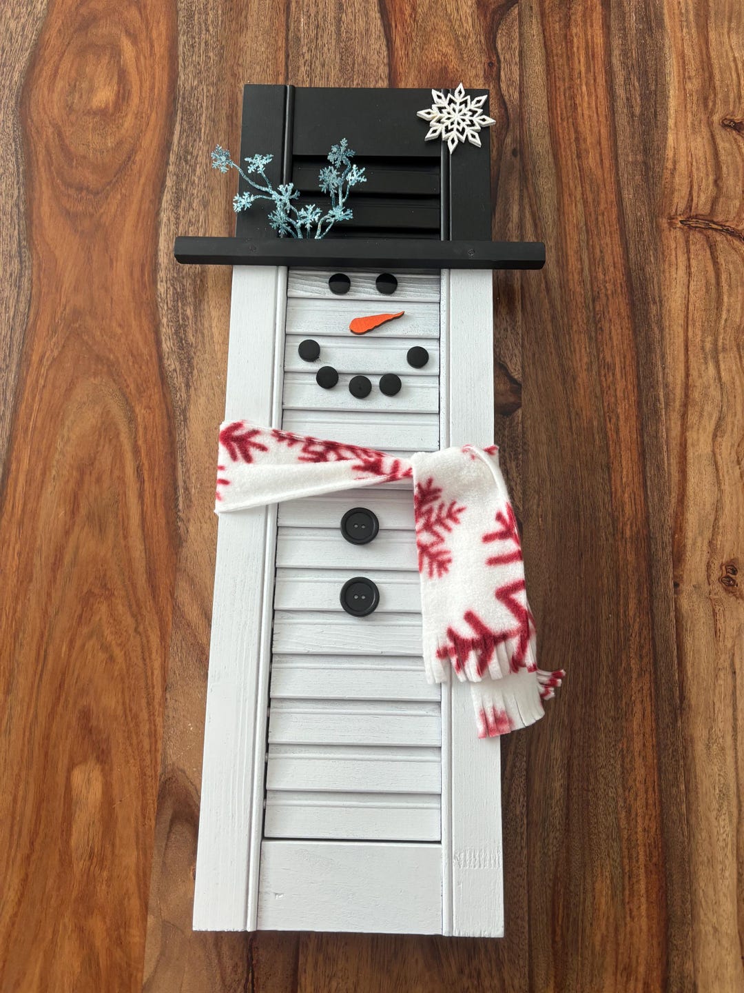 Snowman Shutter Decor: up Cycled Winter Decoration (21” Tall) - Etsy