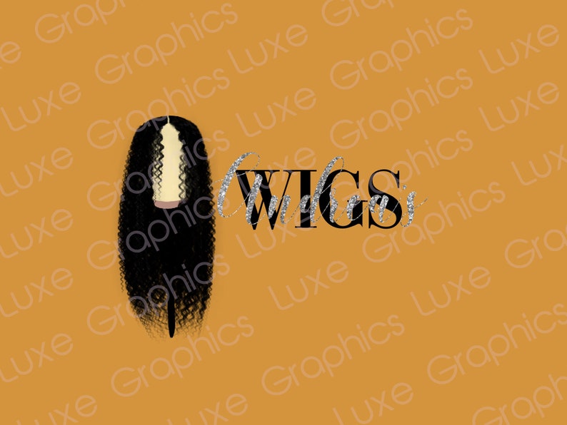 Curly Wig PNG for Business Logos, Business Cards, Flyers, Websites, and ...