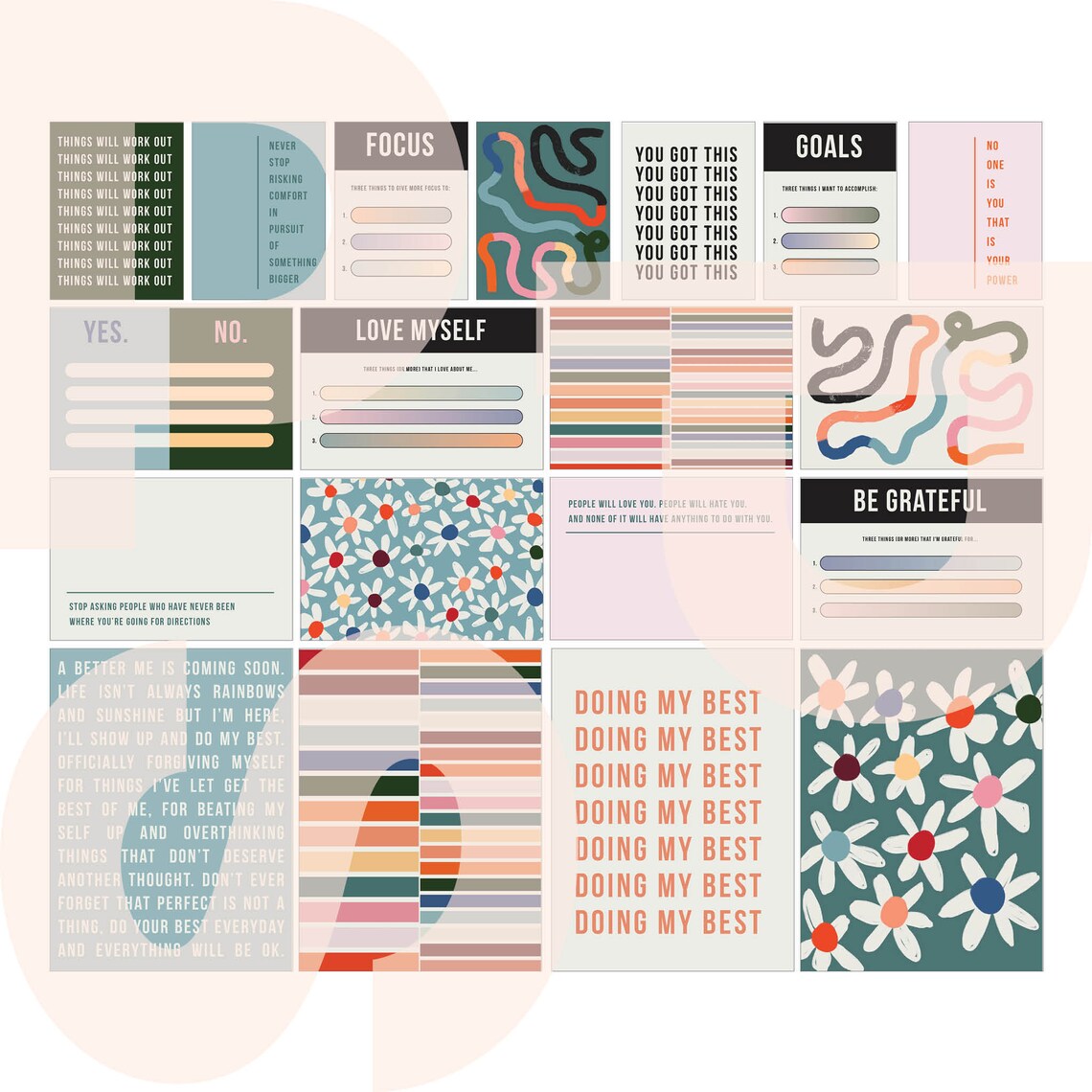 Refresh | Printable Card Set - Etsy