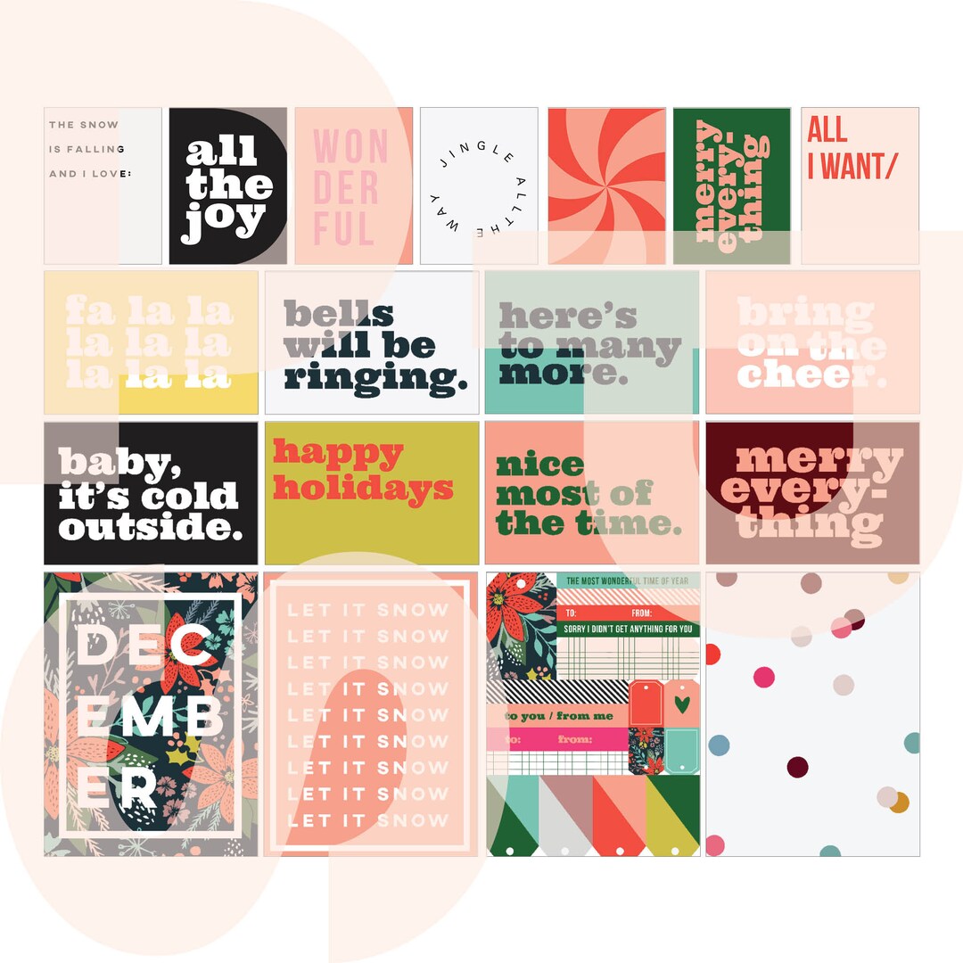 Merry Everything | Printable Card Set - Etsy