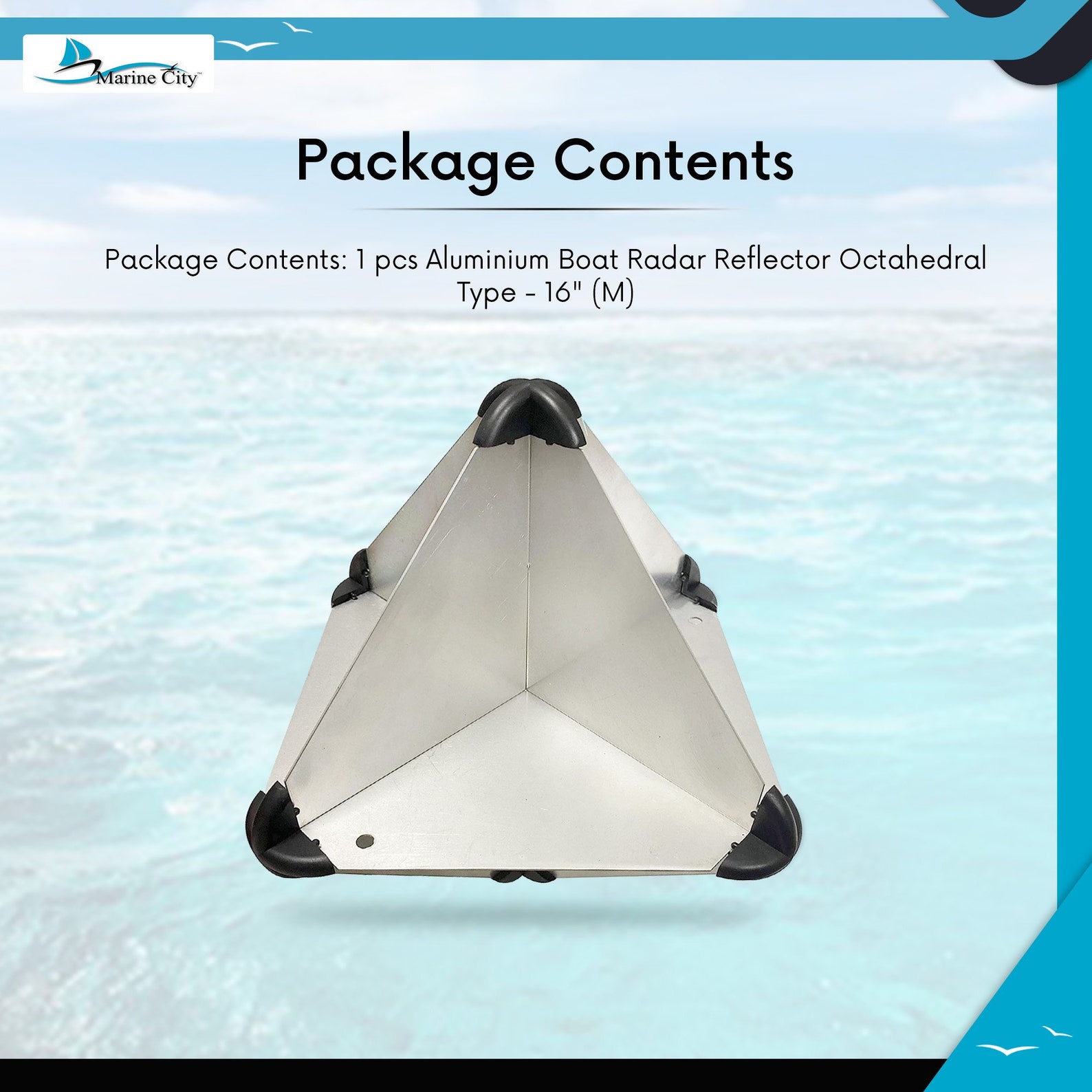 Marine City Aluminium Boat Radar Reflector Octahedral Type - 16" (M) - Etsy