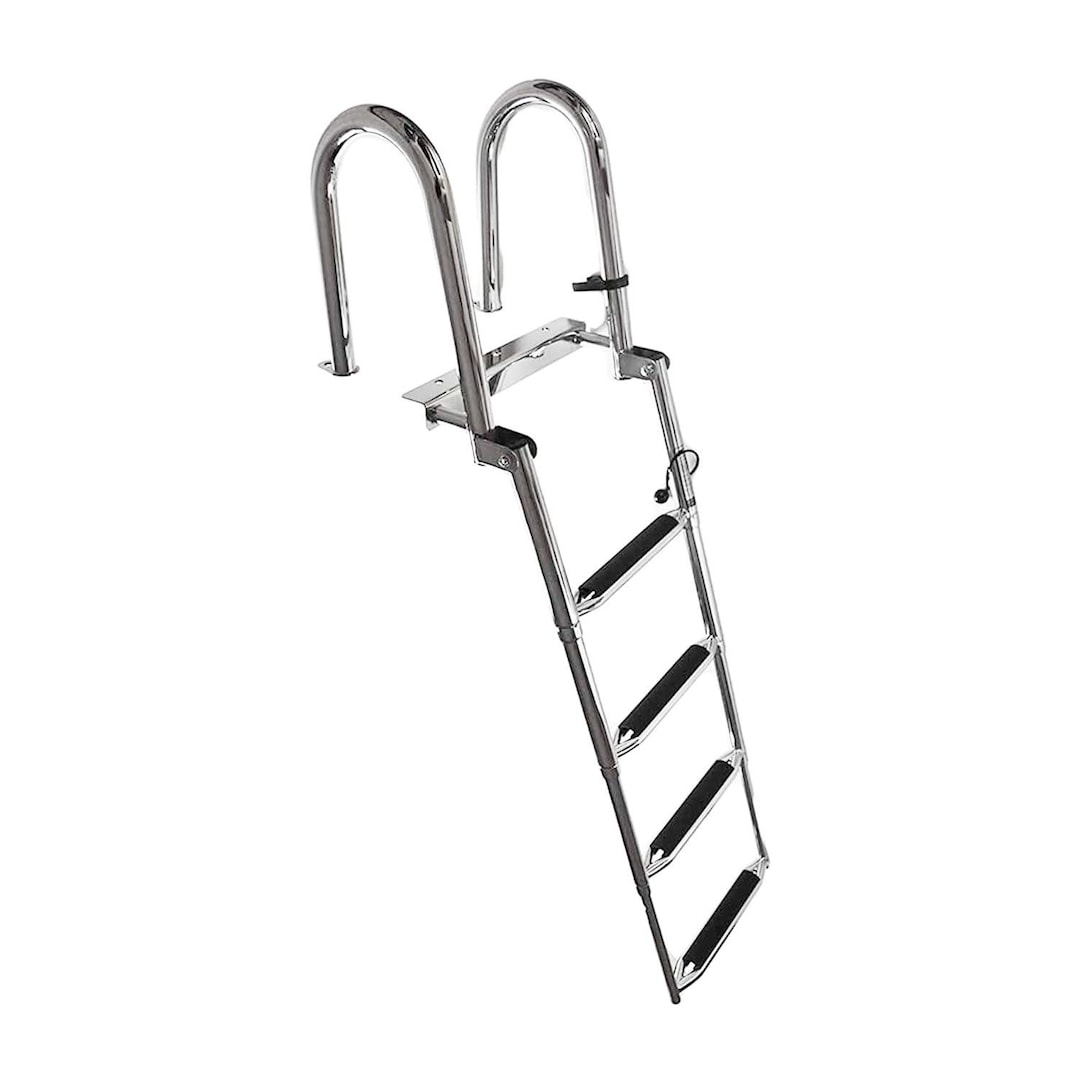 MARINE CITY 4-step Telescoping Boat Ladder, 304 Grade Stainless Steel ...