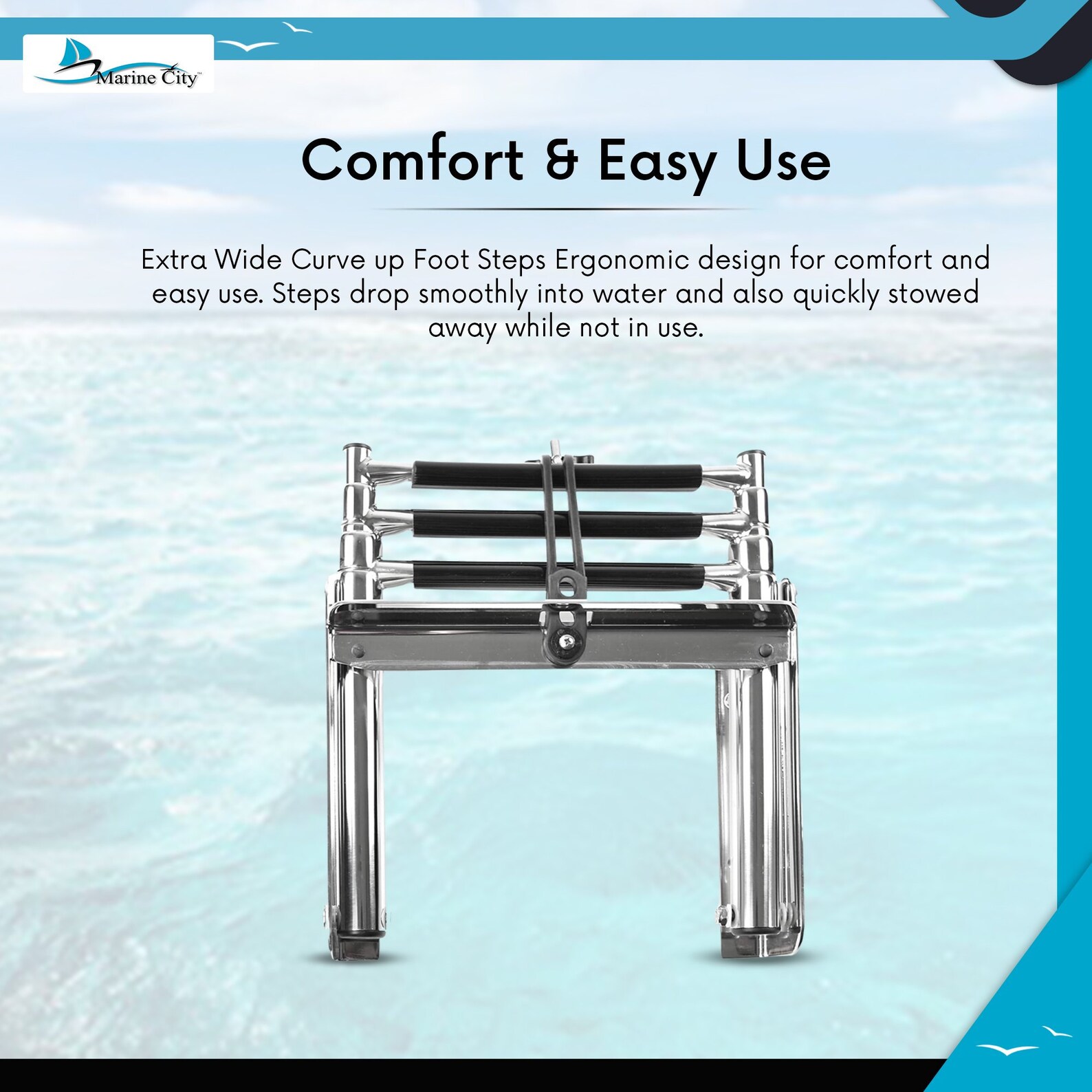 Marine City Stainless Steel Marine 3-step Telescoping Swim - Etsy