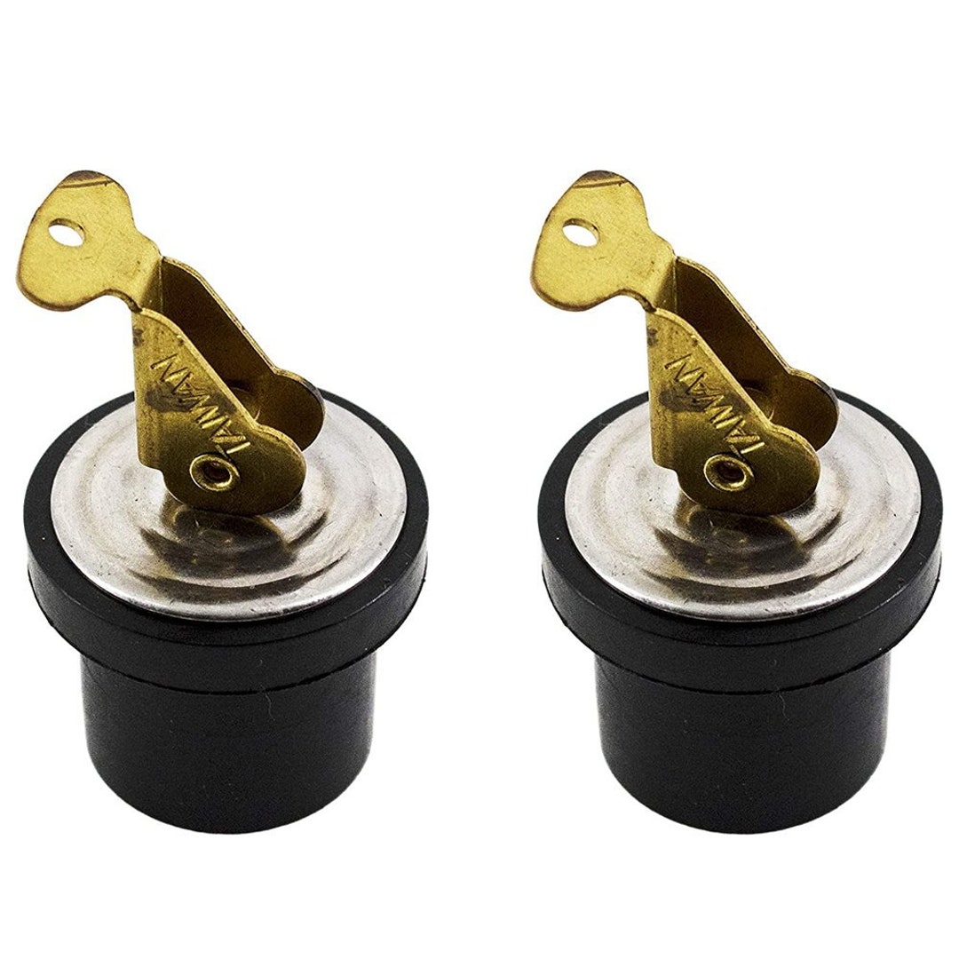 Marine City 2 Pieces High Quality Boat Plug Brass 7/8 Inch Bait Well ...