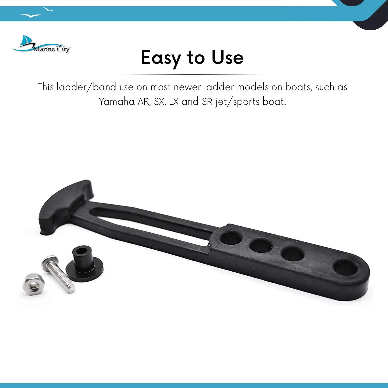 Marine City Boarding Ladder Latch Band/yacht Sports Rubber Strap (3/4 ...