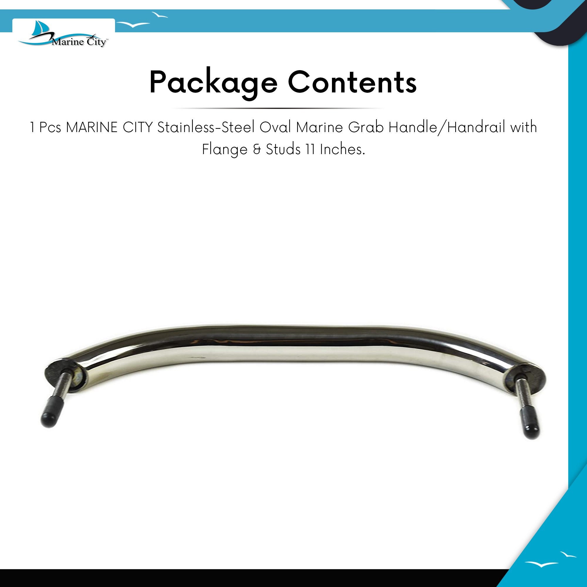 Marine City Stainless-steel Oval Marine Grab Handle/handrail With ...