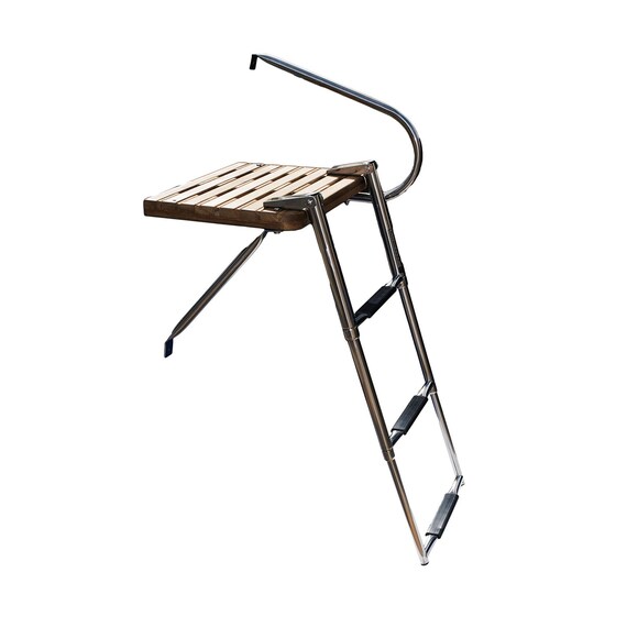 Marine City Stainless Steel 3 Step O/B Swim Teak Platform - Etsy