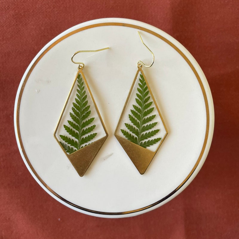 Womens Earrings Fern - Etsy