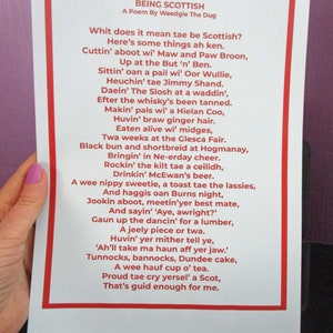 Printable Scottish Poem by Weedgie the Dug, Being Scottish, Funny Poem ...