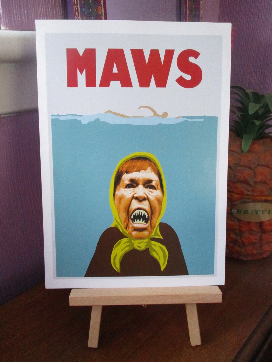 Maws A4 Print, Spoof Jaws Poster, Scottish Humour, Scots Language - Etsy