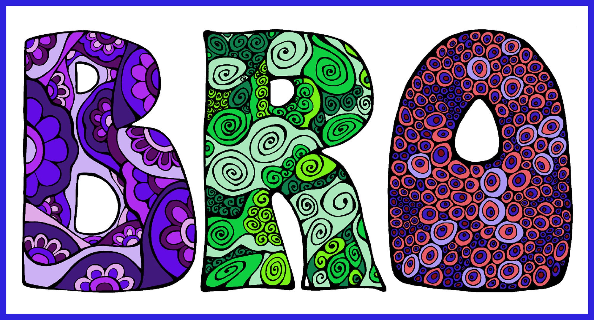 Printable ABC, Funky Alphabet to Colour, Fun Teaching Aid, Learn to ...