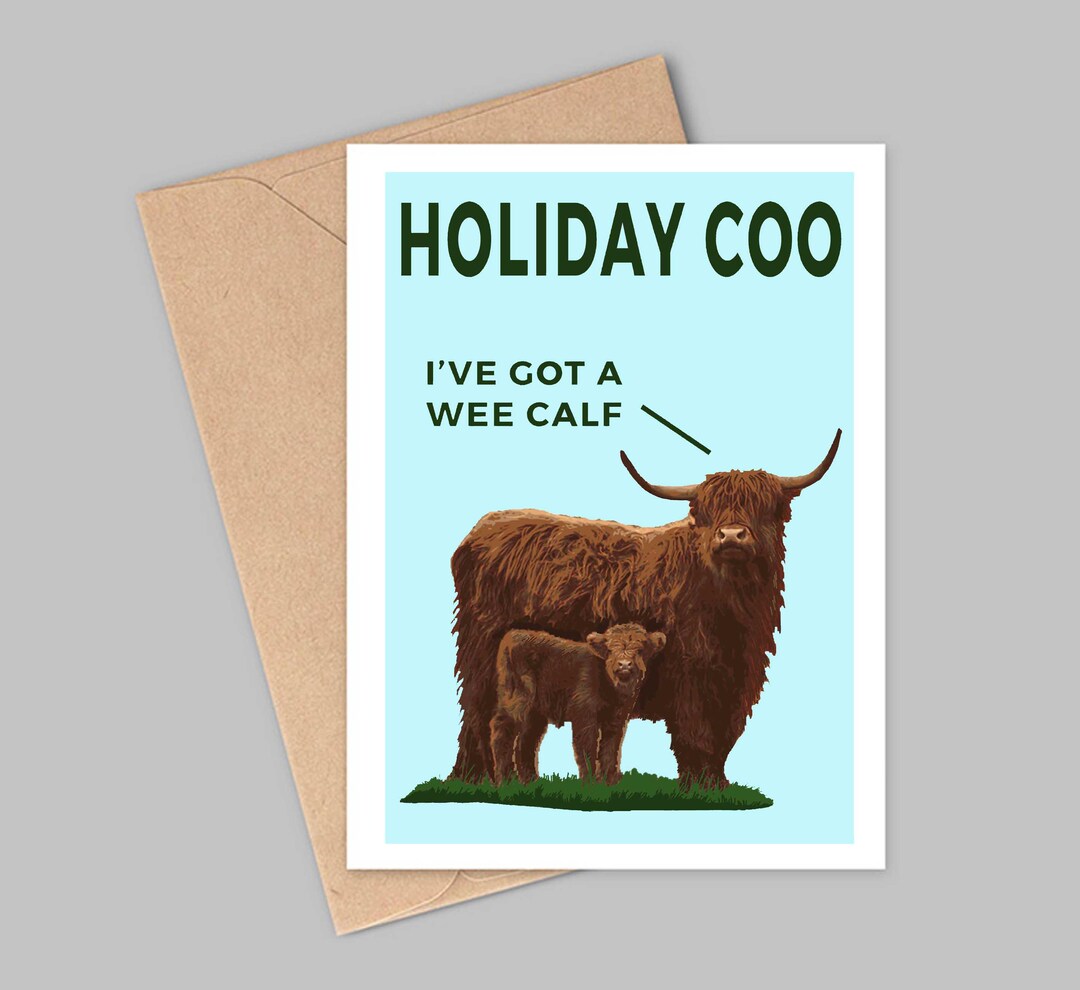 Funny Highland Cow Birthday Card: Scottish Humor - Etsy