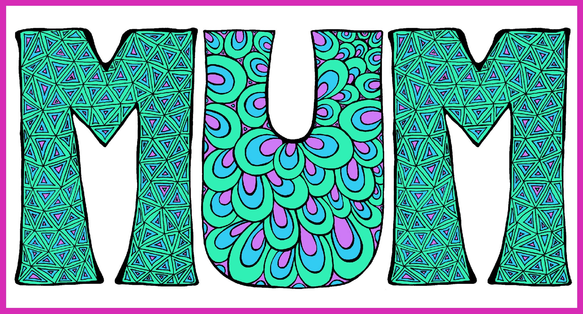 Printable ABC, Funky Alphabet to Colour, Fun Teaching Aid, Learn to ...