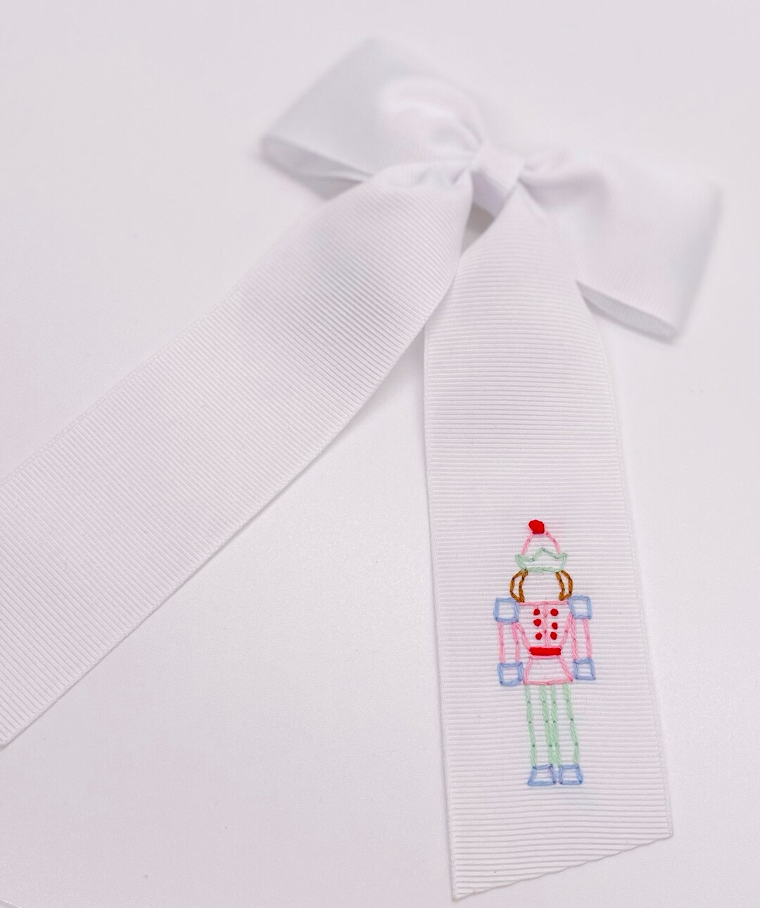Nutcracker Hand- Embroidered Bow - Etsy