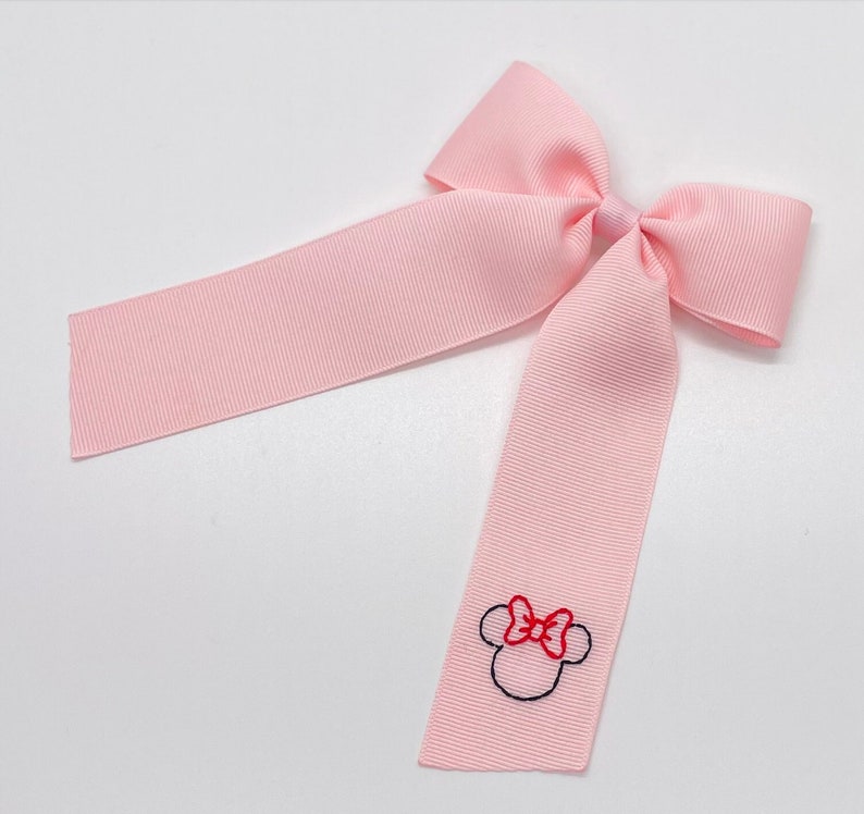 Classic Minnie Hand-embroidered Bow - Etsy