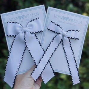 Long Tail Moon Stitch Bow - Etsy