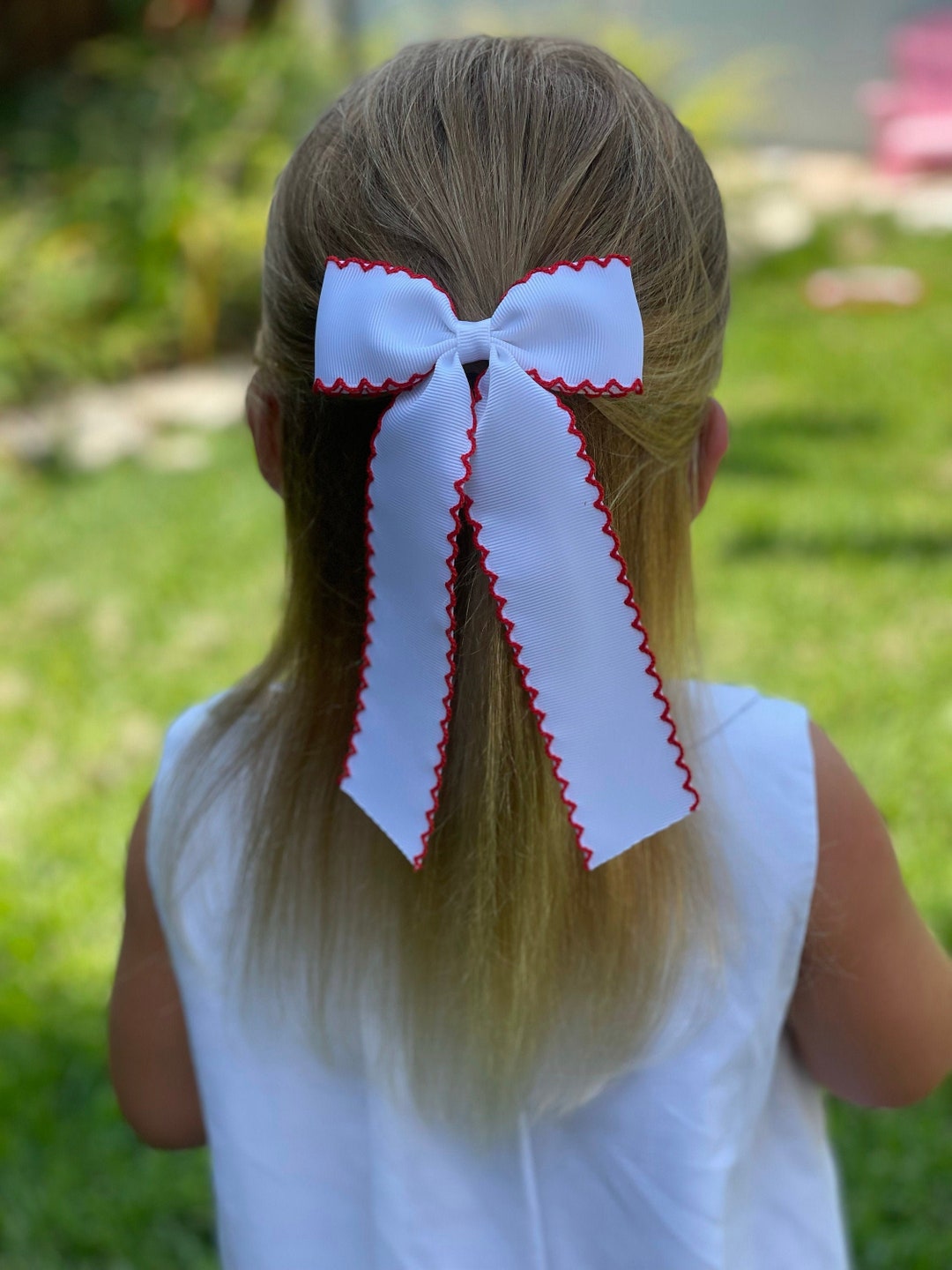 Long Tail Moon Stitch Bow - Etsy