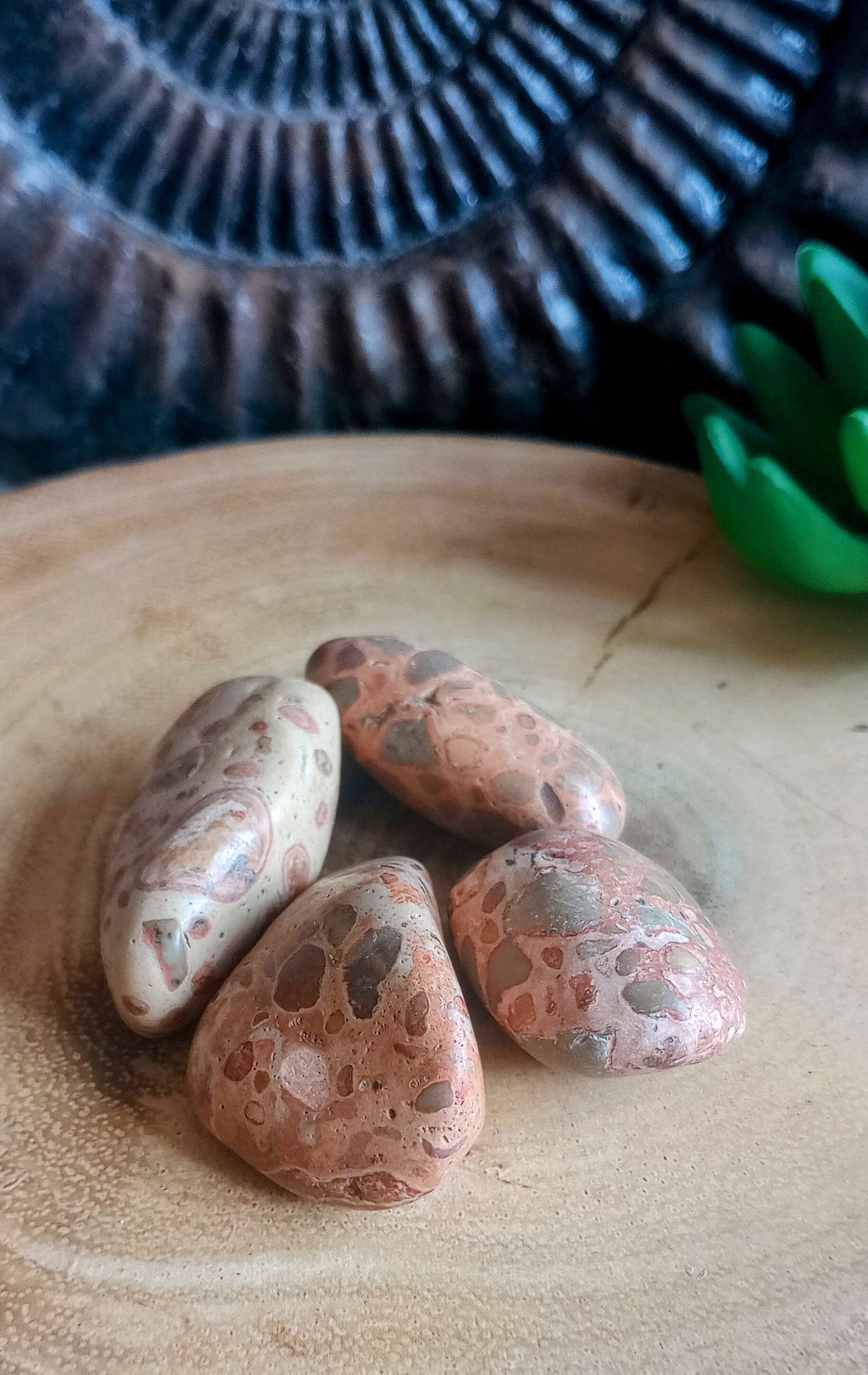 Stunning Extra Large Leopardite Jasper Tumblestone - Etsy UK