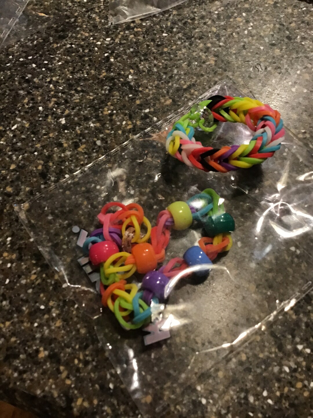 Rainbow, Rainbow Loom Bracelet With Rain Bow Beads. and Multicolor ...