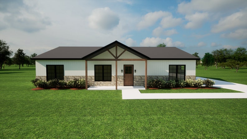 Single Story Barndominium - 40' X 60' - THE DALLAS - Open Concept ...