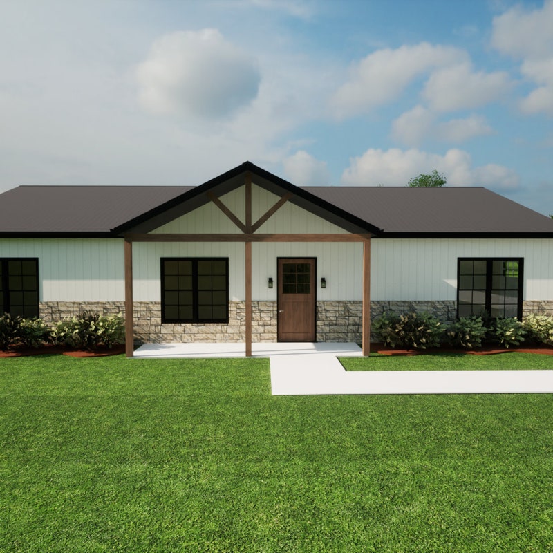 One Story Barndominium - Etsy