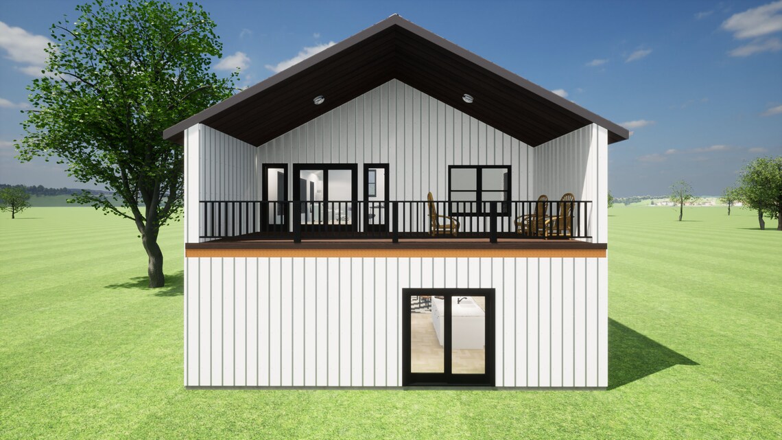 Two Story Barndominium 30' X 48' THE ABILENE - Etsy