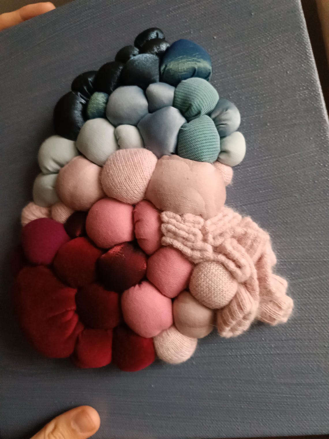 Textile Wall Art Work Hanging Fabric Textured Art 3d Fabric Funky Wall ...