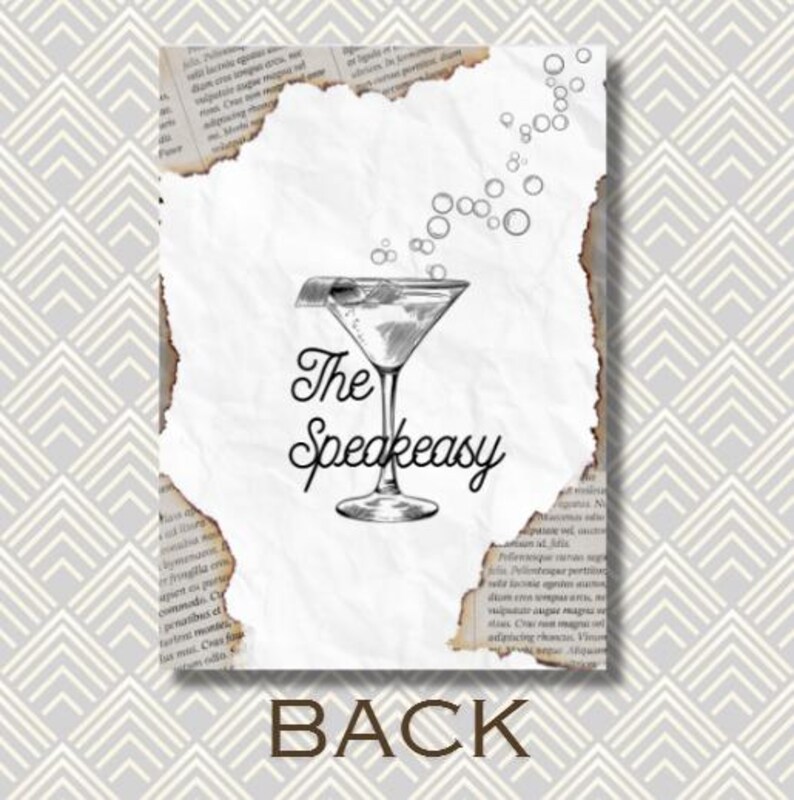 Speakeasy 1920s Party Invitation Template| Canva Template - Etsy