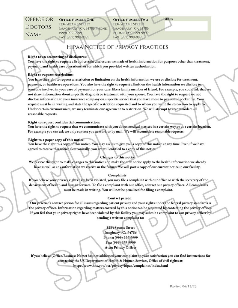 Medical Office Bundle | Simple Modern Forms | HIPAA | Records Request ...