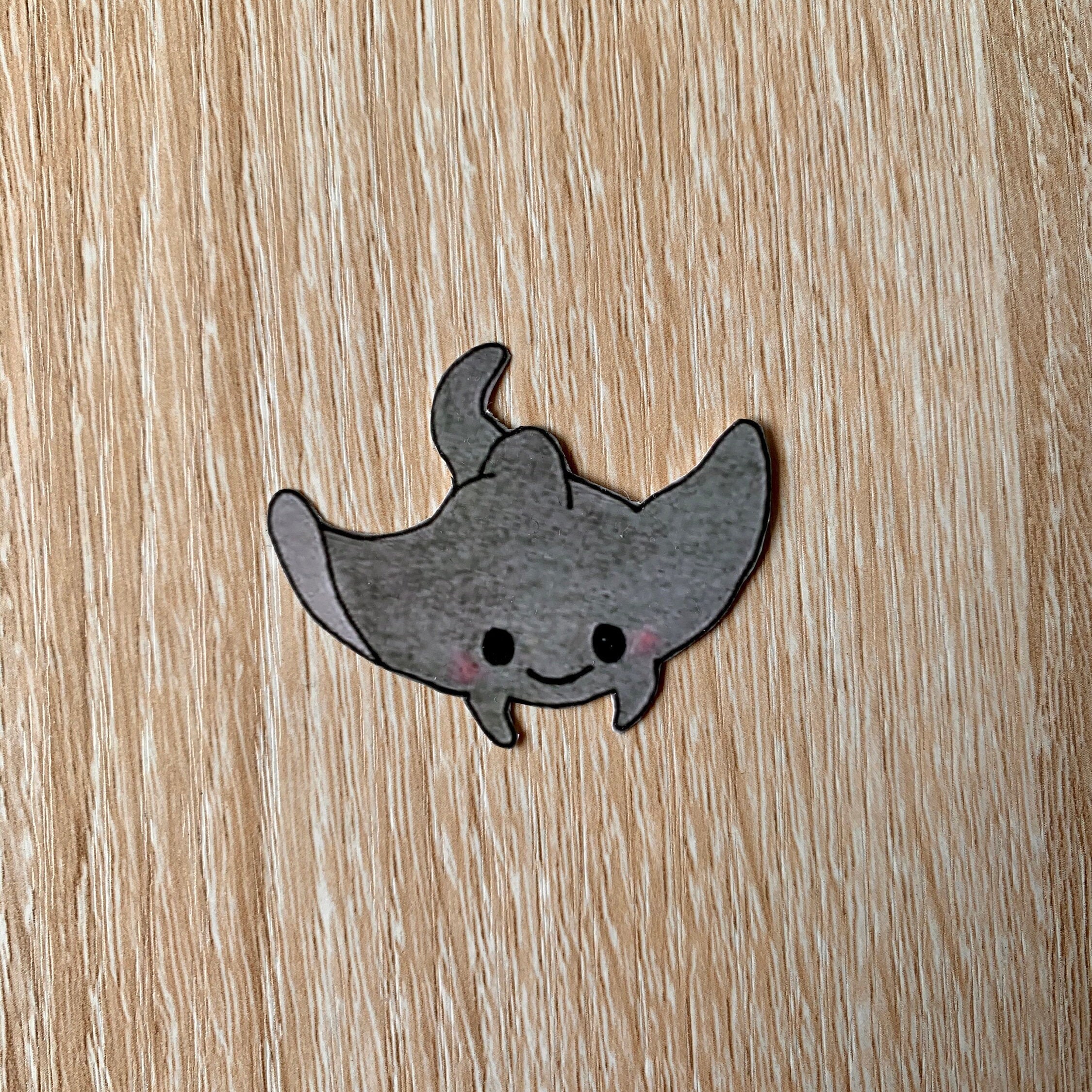 Cute Stingray Sticker / Smiling Stingray / Cute Sticker / | Etsy