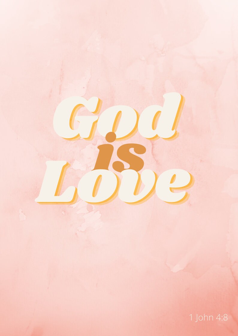Christian Wall Art - Bible Verse; 1 John 4:8 - "god is Love" - Etsy