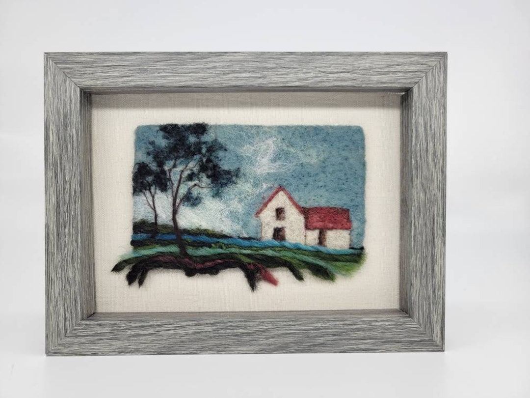 Felt Art, Wool Art, Wool Painting, Tree, Needle Felt Painting, Felt ...