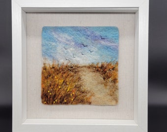 Felt Art, Lake, Needle Felt Painting, Wool Art, Felt Painting, Wool ...